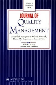 Subscribe to Journal of Quality Management - 1084-8568 | Elsevier Shop ...