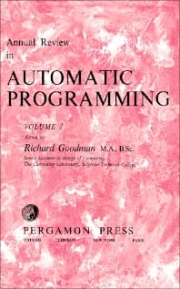 Annual Review in Automatic Programming - 1st Edition | Elsevier Shop